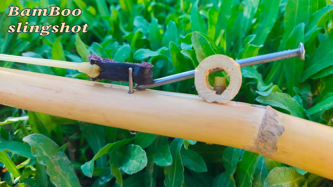 DIY Slingshot - unique bamboo slingshot - YouTube