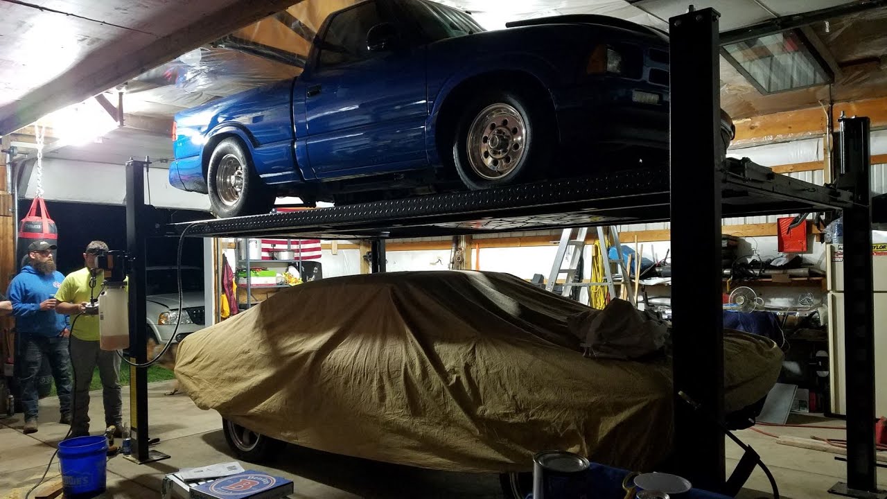 I bought a 4 post car lift for the barn - YouTube