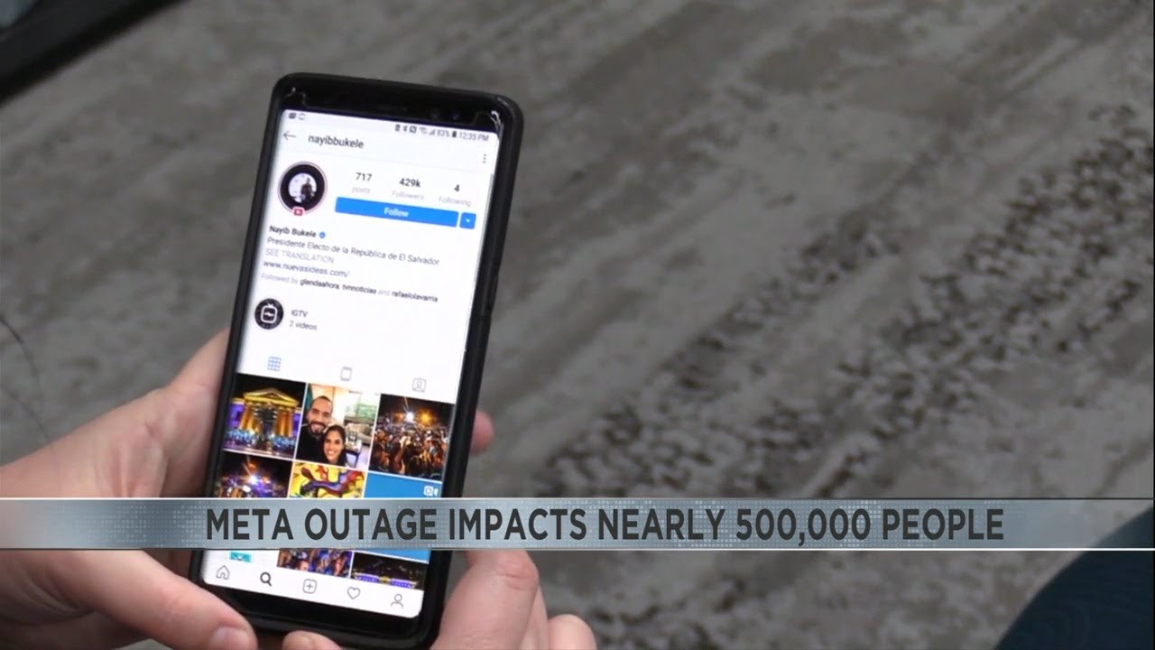 Meta outage impacts nearly 500,000 people - YouTube