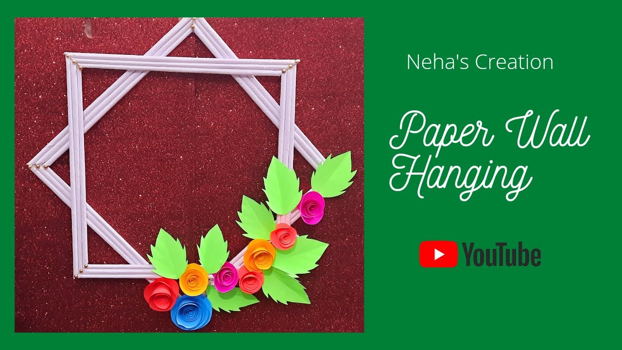 Wall Hanging| How to make Wall Hanging craft for kids| Paper Wall ...