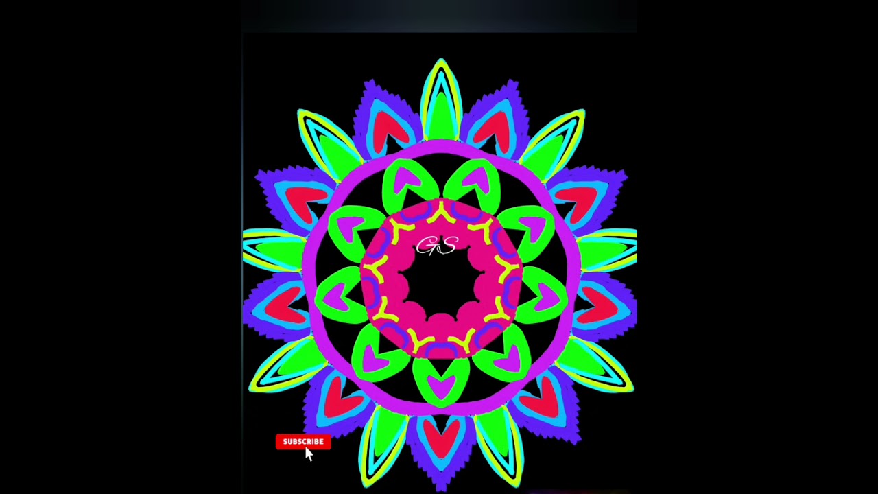 Free Hand Rangoli Easy rangoli with geometrical shapes #Rangoli #shorts ...