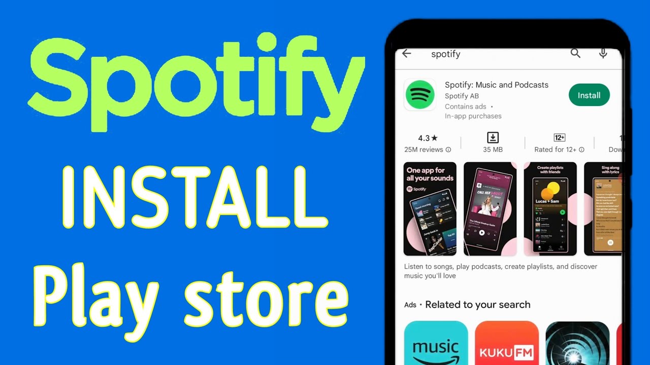 How to Install Spotify App on Google Play Store - YouTube