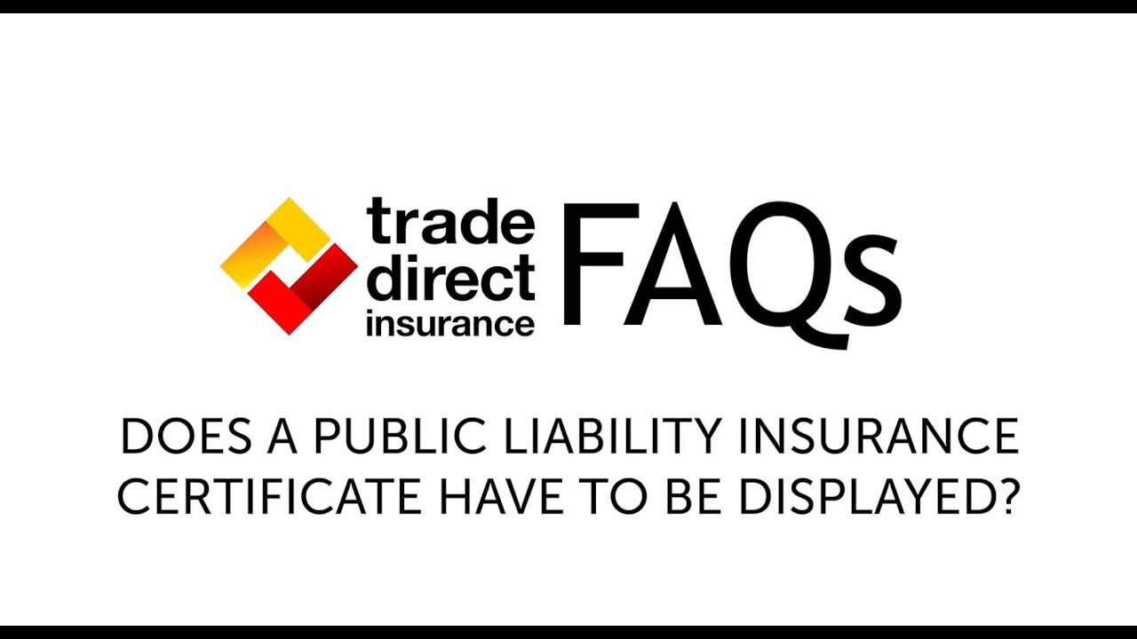 Does public liability insurance certificate have to be displayed? - YouTube
