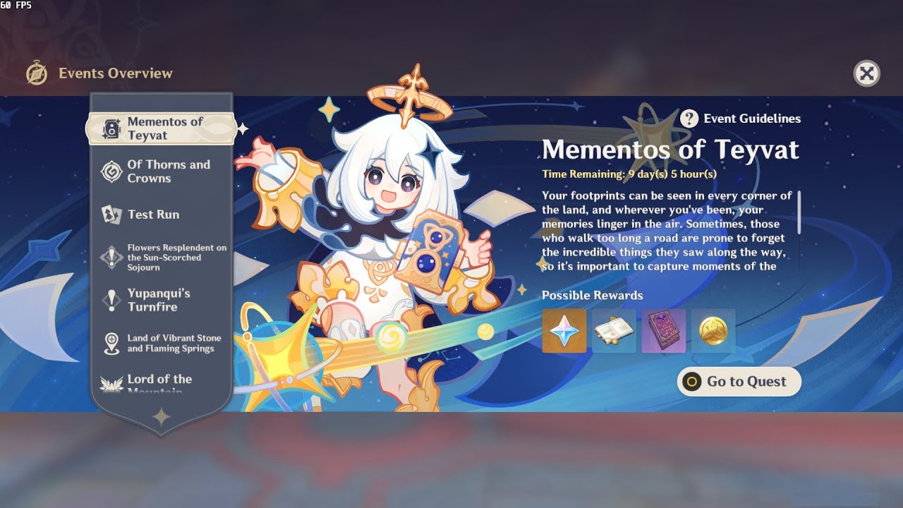 Genshin Impact - "Starlight Reverie" Web Event and Mementos of Teyvat ...