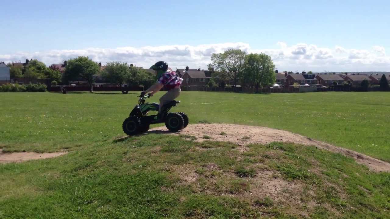 500W Electric kids quad high jump. - YouTube