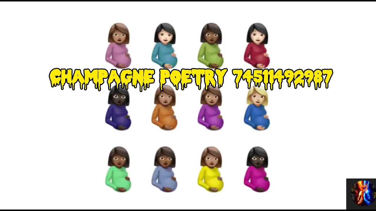 Champagne poetry ID CODE FOR ROBLOX - YouTube