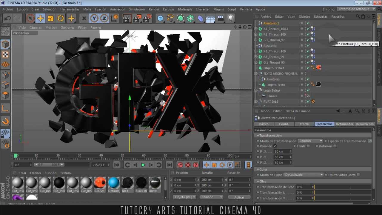 Como crear texto estilo GFX / Cinema 4D - YouTube