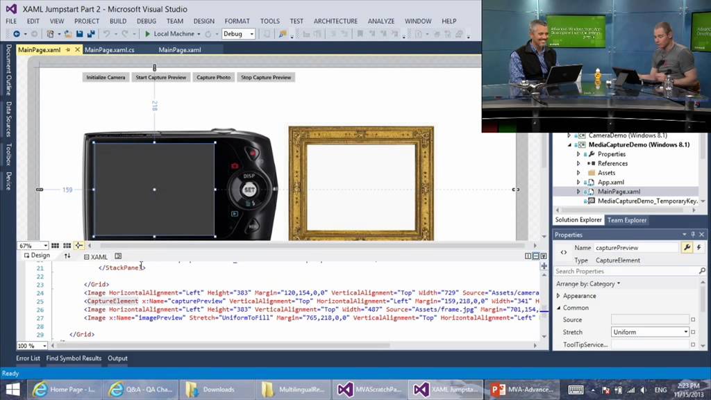 Advanced Windows Store App Development using C# Refresh: (05) Camera ...