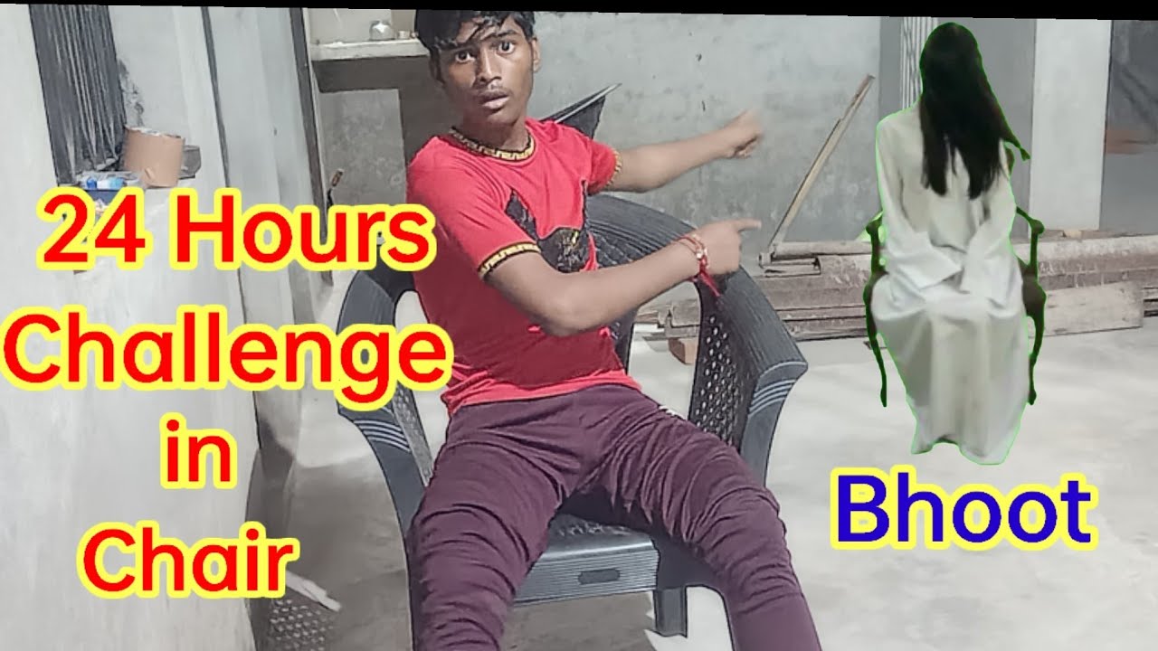 24 Hours challenge in Hunted chair सच में भूत आ गया - YouTube