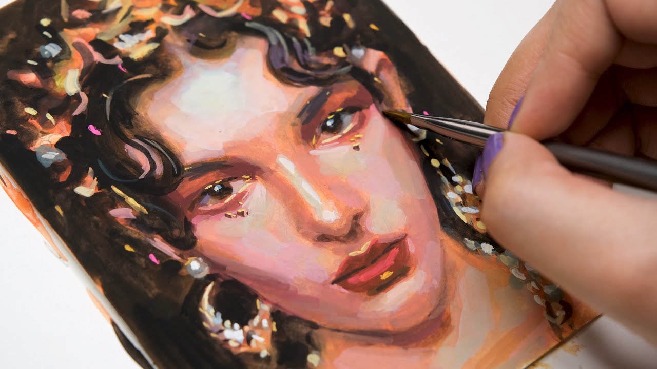 Gouache Portrait Painting | Paint With Me. - YouTube