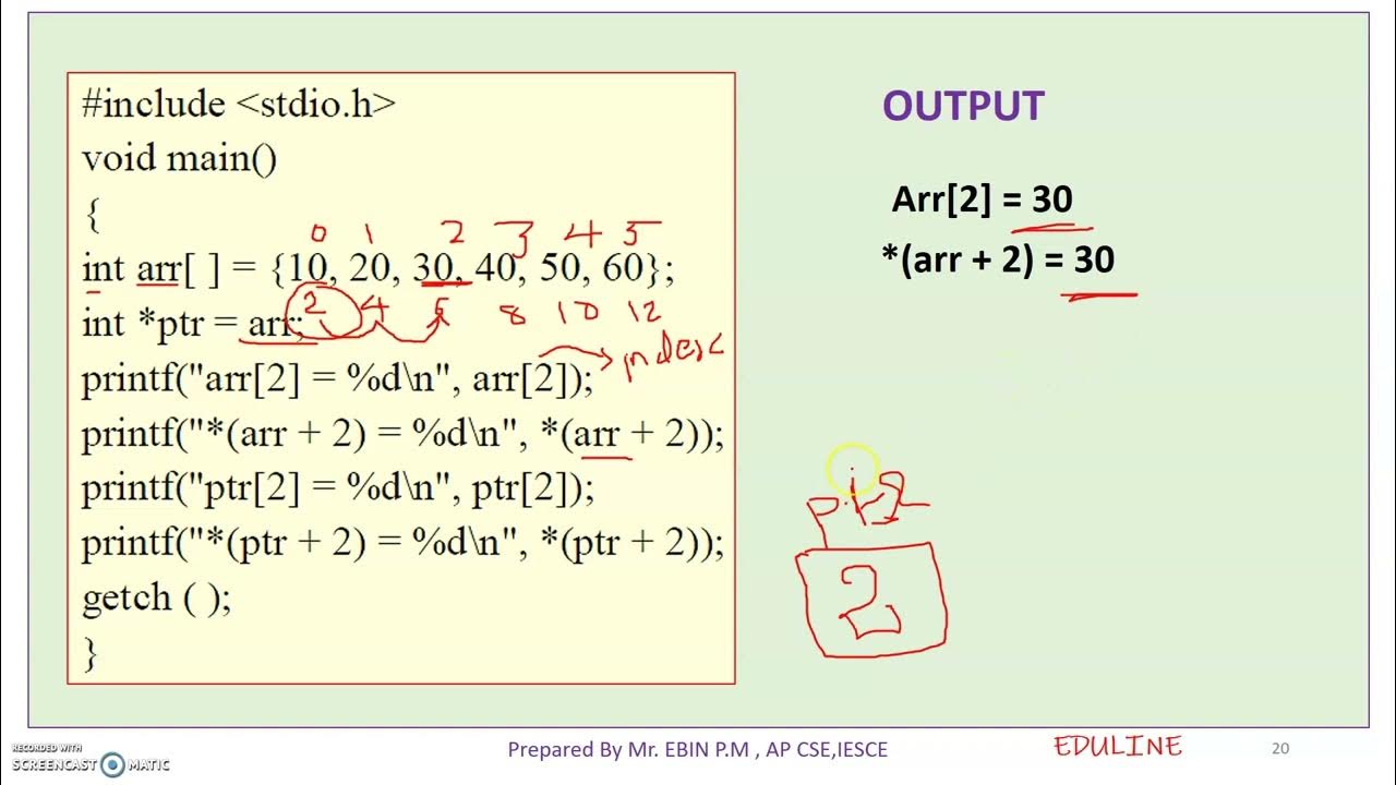Module 4 Topic 6 Pointer And Array Youtube