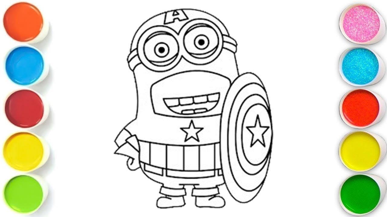 MINION Drawing, Painting & Coloring For Kids and Toddlers_ Child Art ...