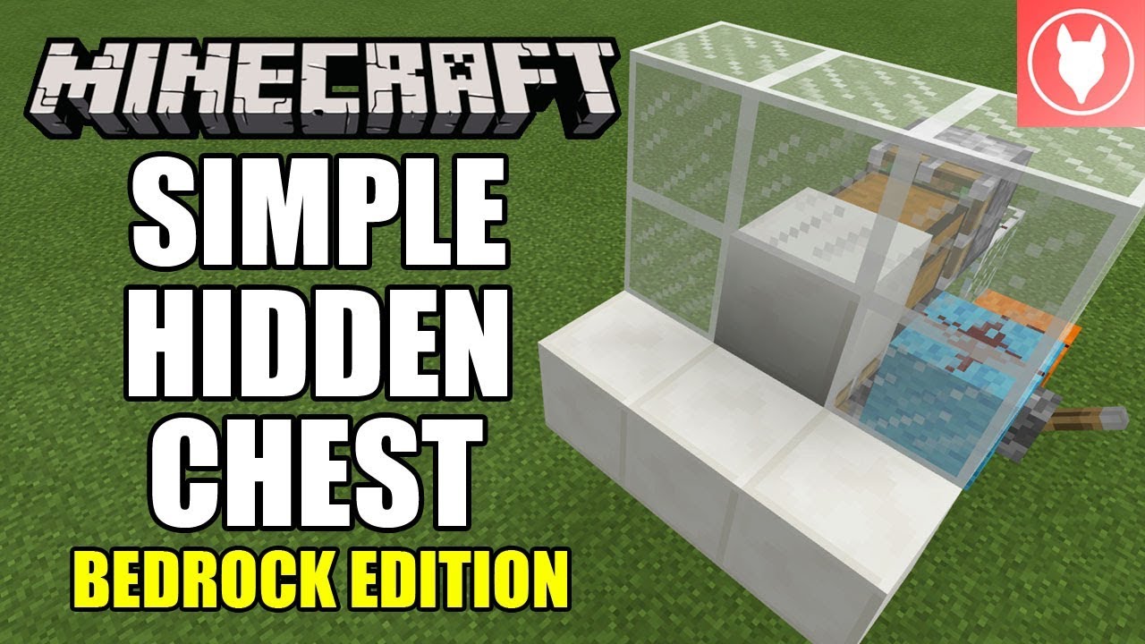 Minecraft Bedrock Simple Hidden Chest Tutorial Xbox MCPE minecraft-bedrock-simple-hidden-chest-tutorial-xbox-mcpe