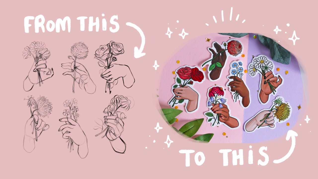 How I Design Stickers, Pins, Charms etc. - YouTube