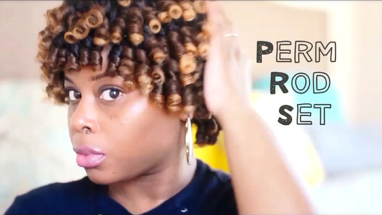 PERM ROD SET ON NATURAL HAIR - YouTube