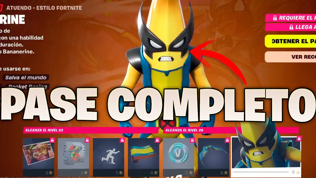 MOSTRANDO TODO EL NUEVO PASE DE BATALLA COMPLETO DE FORTNITE TEMPORADA 4 CAPITULO 5 ⭐ SKINS DEL ...