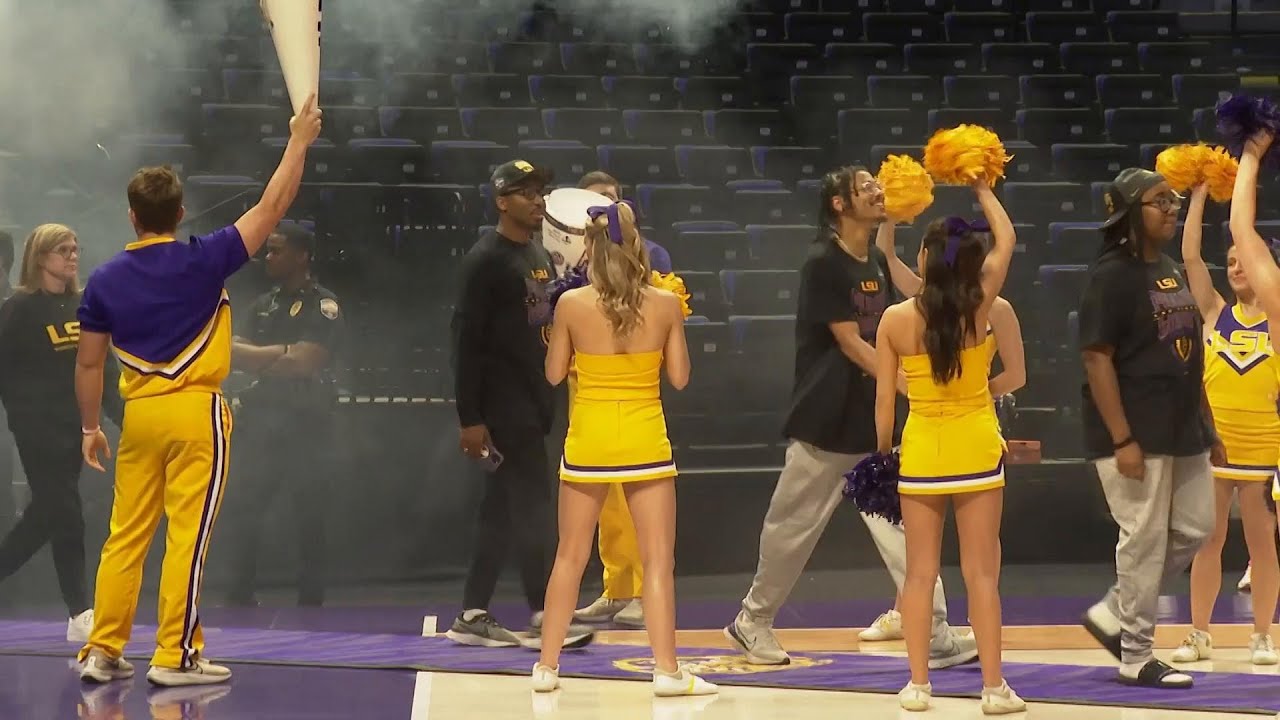 LSU's Mulkey talks "timing" as national champs return home - YouTube