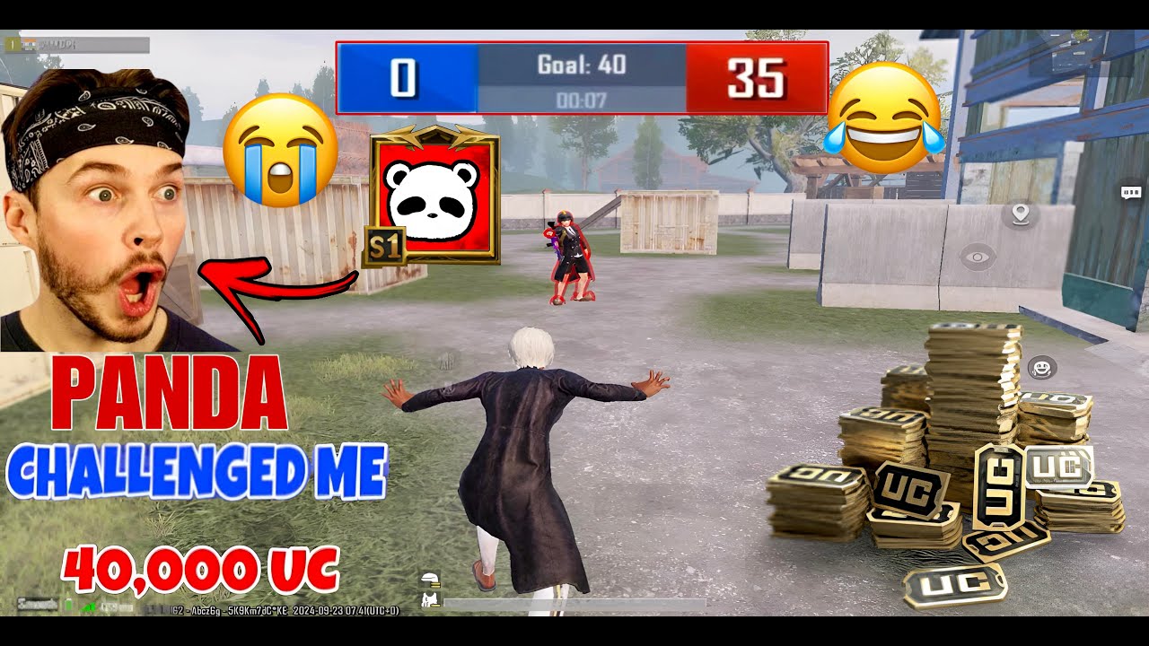 OMG😱PANDA IS COME BACK CHALLENGED ME 40,000 UC 1VS1 TDM M416🔥 SAMSUNG ...