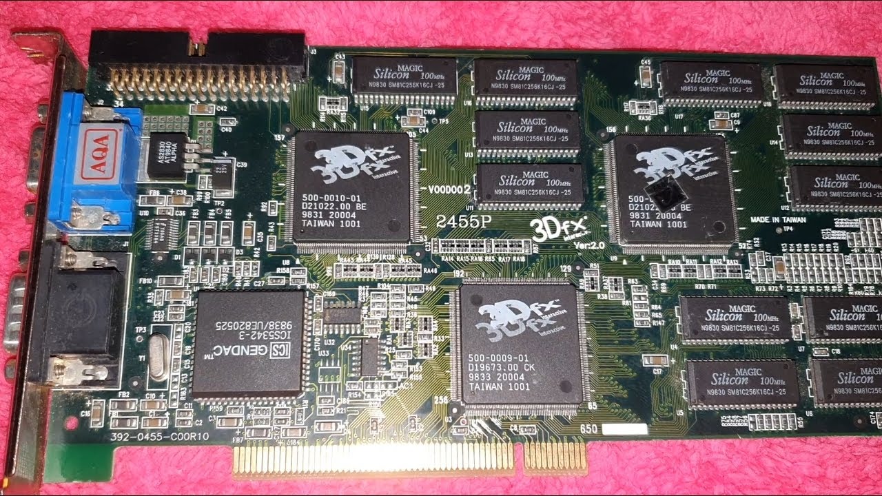 3dfx Voodoo 2 12MB PCI A-Trend Retro Oblędziny karty z rozwarstwionym ...