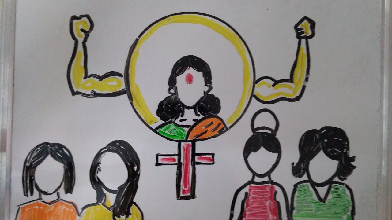 International Women's Day Drawing Poster ,women's equality, women's day ...