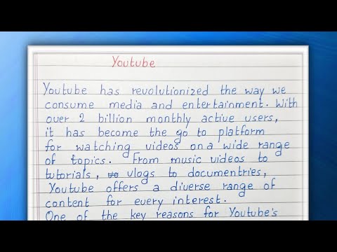 Write a short essay on YouTube | Essay - YouTube