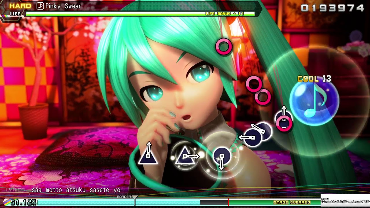Hatsune Miku: Project DIVA Future Tone - Pinky Swear (Hard) - YouTube