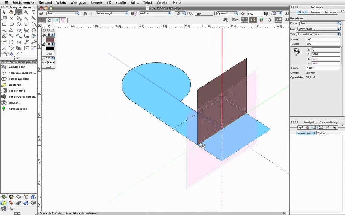 Vlot 3D-modelleren met push/pull in Vectorworks - Stap 1 - YouTube