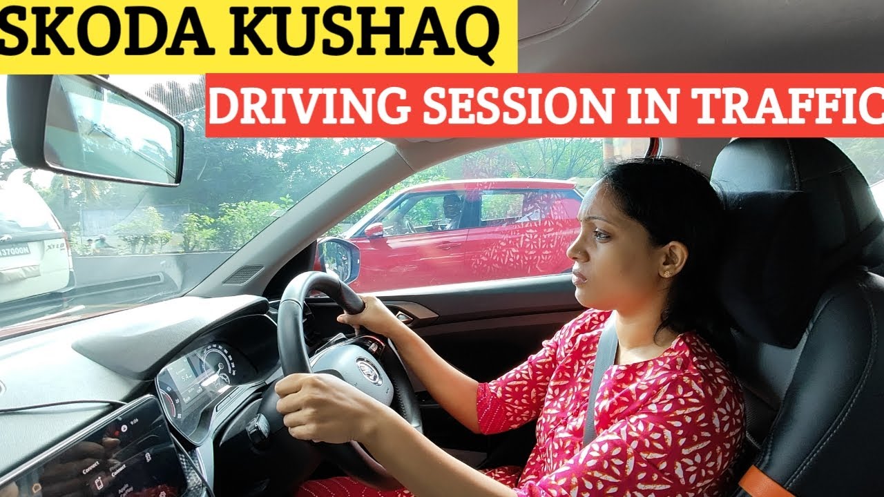 How To Drive Automatic Car in Traffic | Driving Session In SKODA KUSHAQ ...