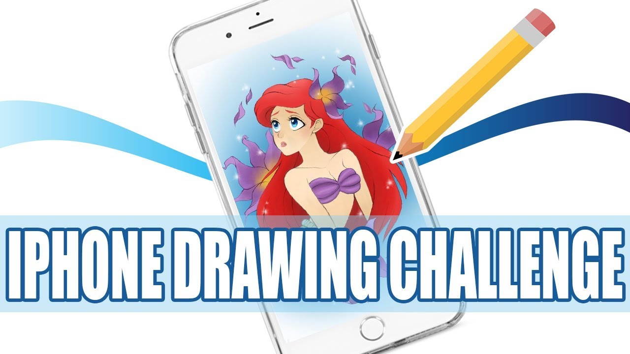 AUF EINEM IPHONE MALEN? Geht das? Drawing on my phone Challenge - YouTube