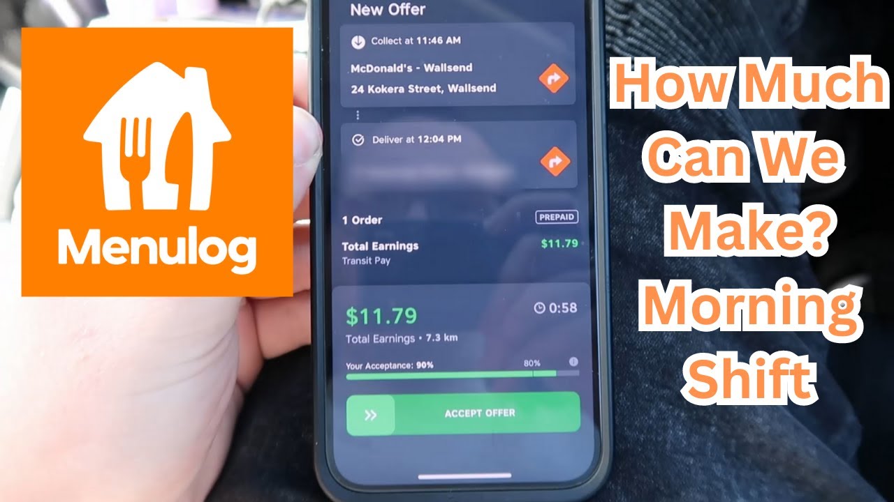 how much can we make on a morning shift? MENULOG AUSTRALIA - YouTube