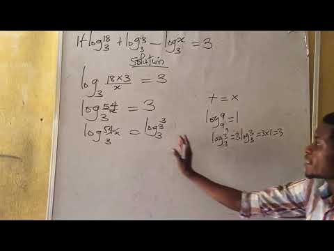 BASIC PRINCIPLE OF SOLVING LOGARITHMIC EQUATION - YouTube
