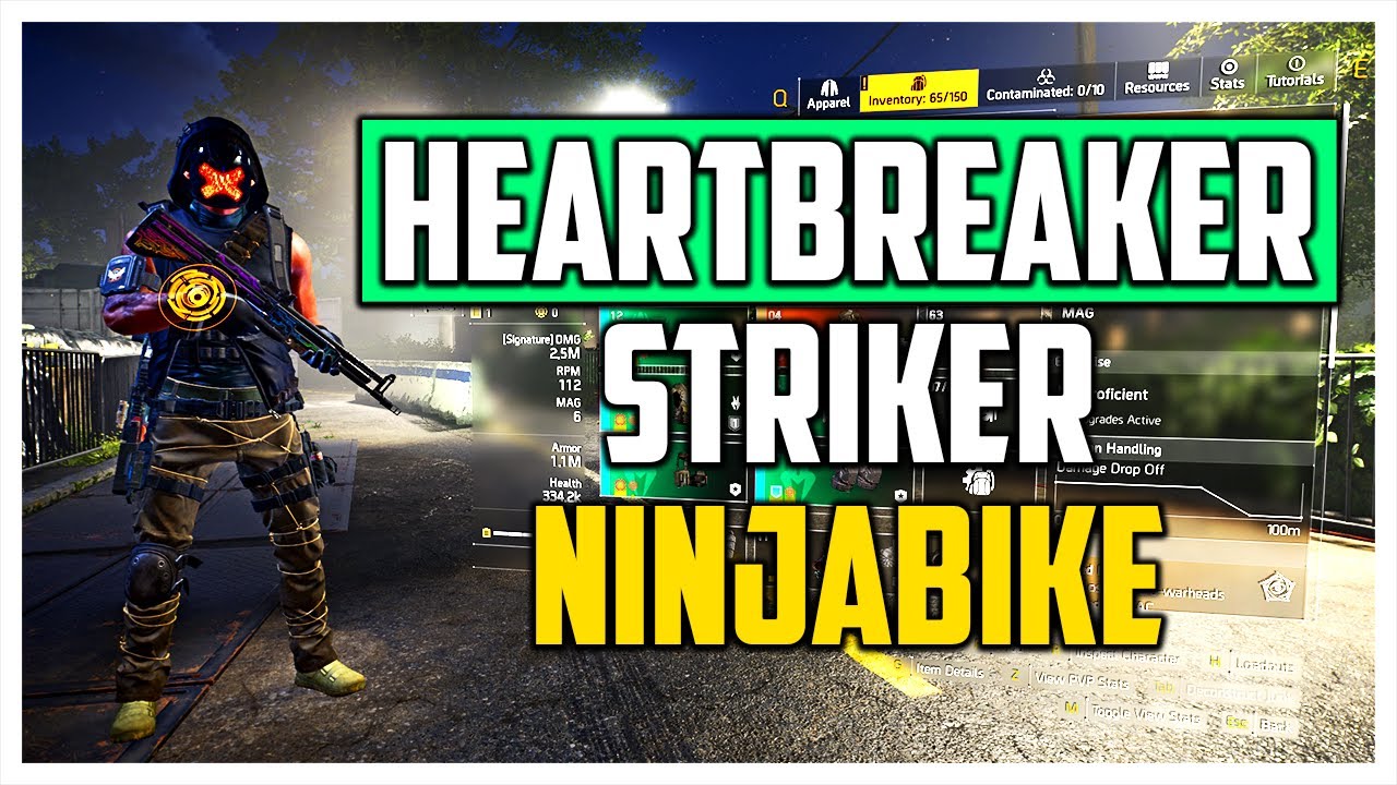 Heartbreaker - Striker - Ninjabike Messenger Backpack! The Division 2 ...
