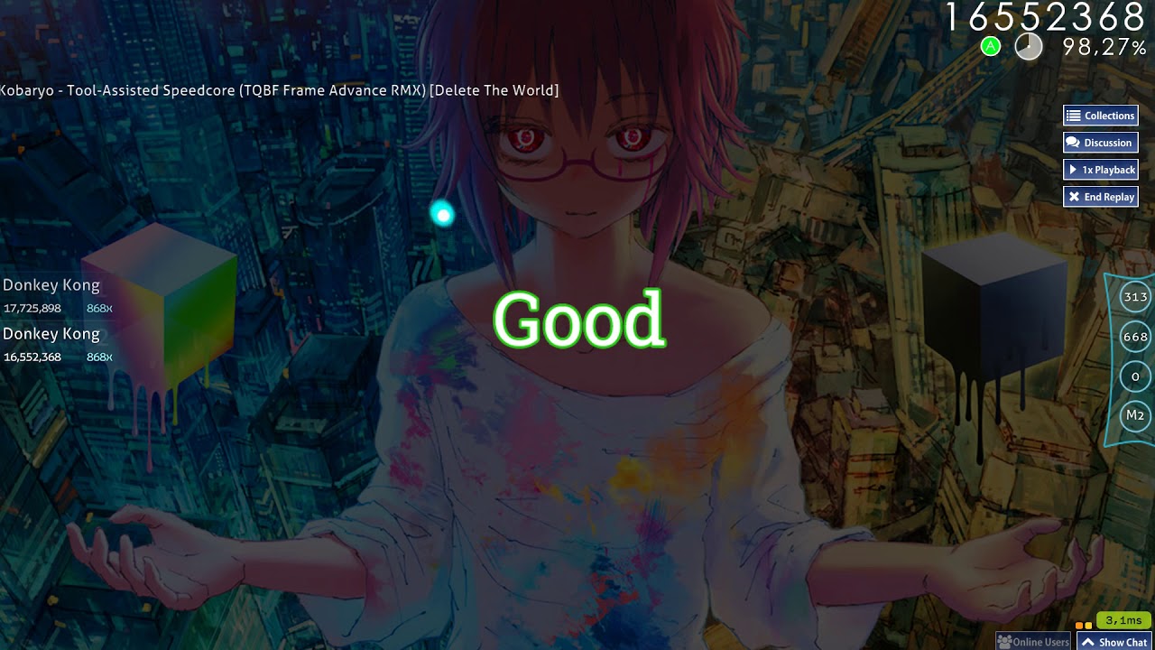 osu! | Vaxei | Kobaryo - Tool-Assisted Speedcore [Delete The World] 97. ...