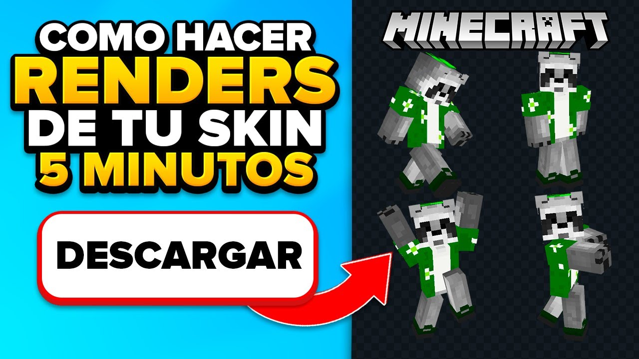 Cómo Crear RENDERS de Tu SKIN de Minecraft en 5 MINUTOS - YouTube