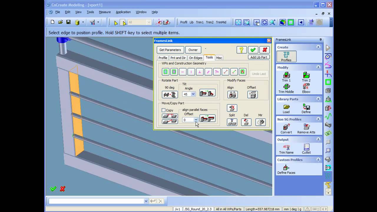 Round Profiles - FramesLink for Creo - YouTube