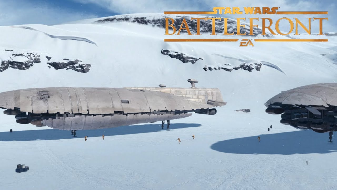 Star Wars Battlefront - Invasion (Hoth Rebel Base Defense) - YouTube
