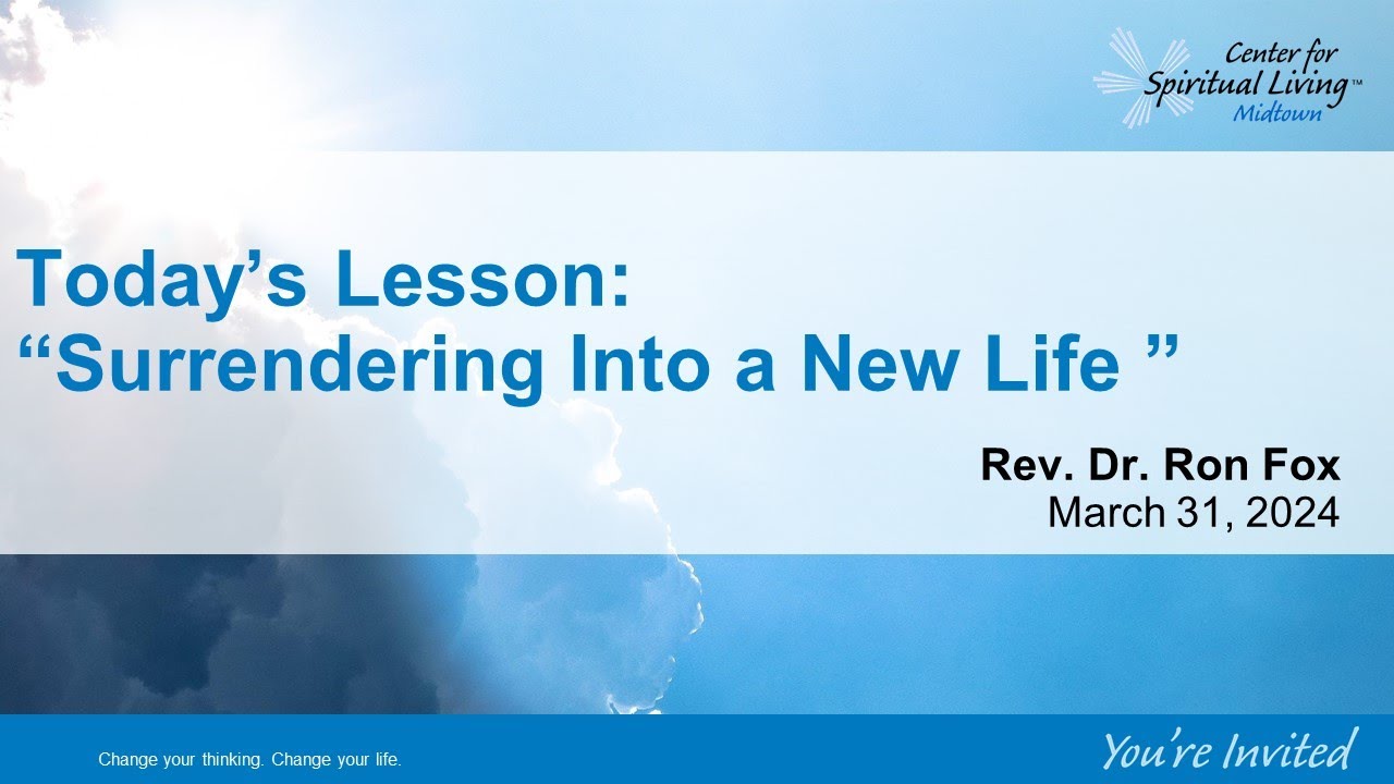 Rev Dr Ron Fox - Surrendering Into a New Life - YouTube