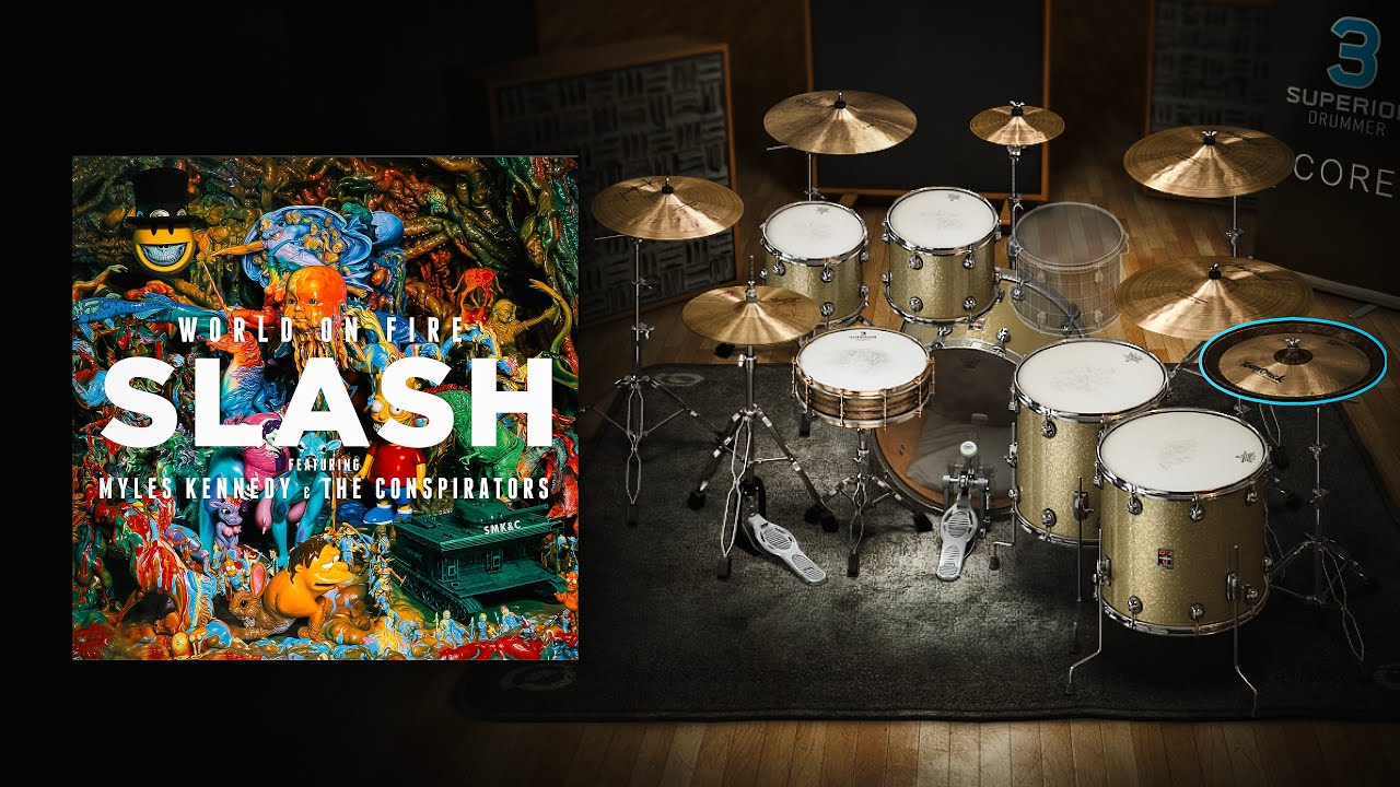 Slash - World On Fire | Superior Drummer 3 Preset - YouTube