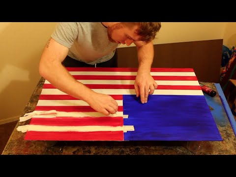 American Flag Epoxy Resin Pour - YouTube