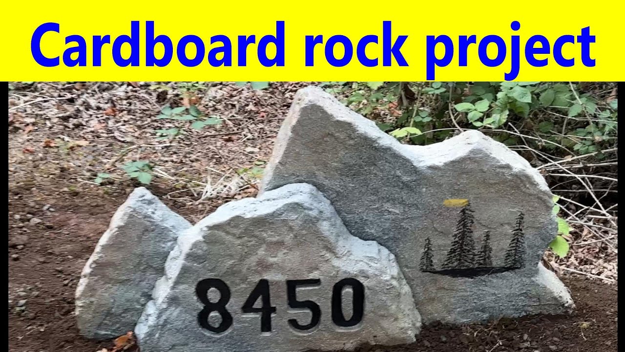 Easy Cardboard address rock project - YouTube