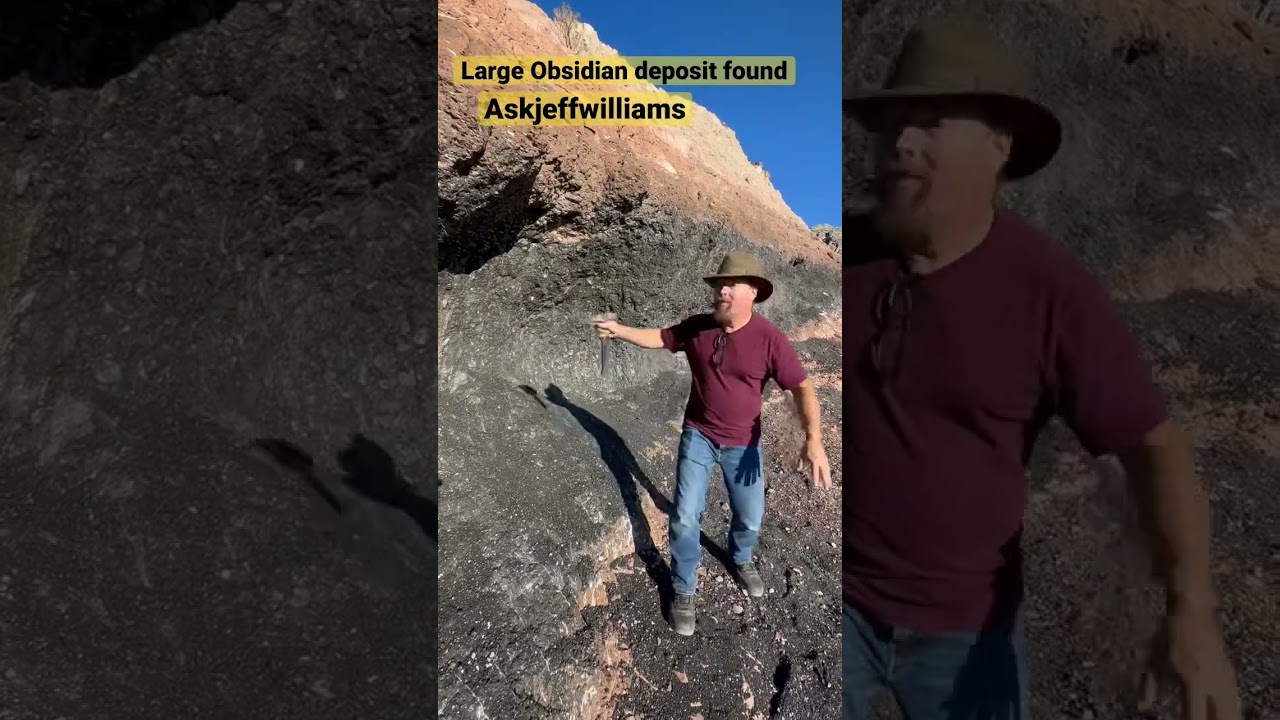 GEOLOGY 101- Obsidian Deposit in Tecopa CA - #shorts - YouTube