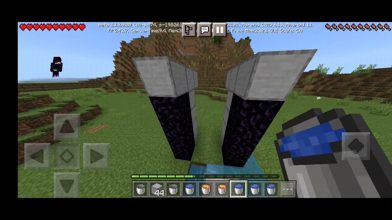 how to make nether portal with lava pool - YouTube