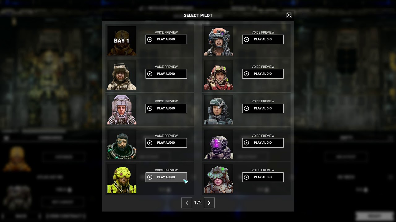 MechWarrior 5 Mercenaries - Instant Action pilots' preview voices - YouTube