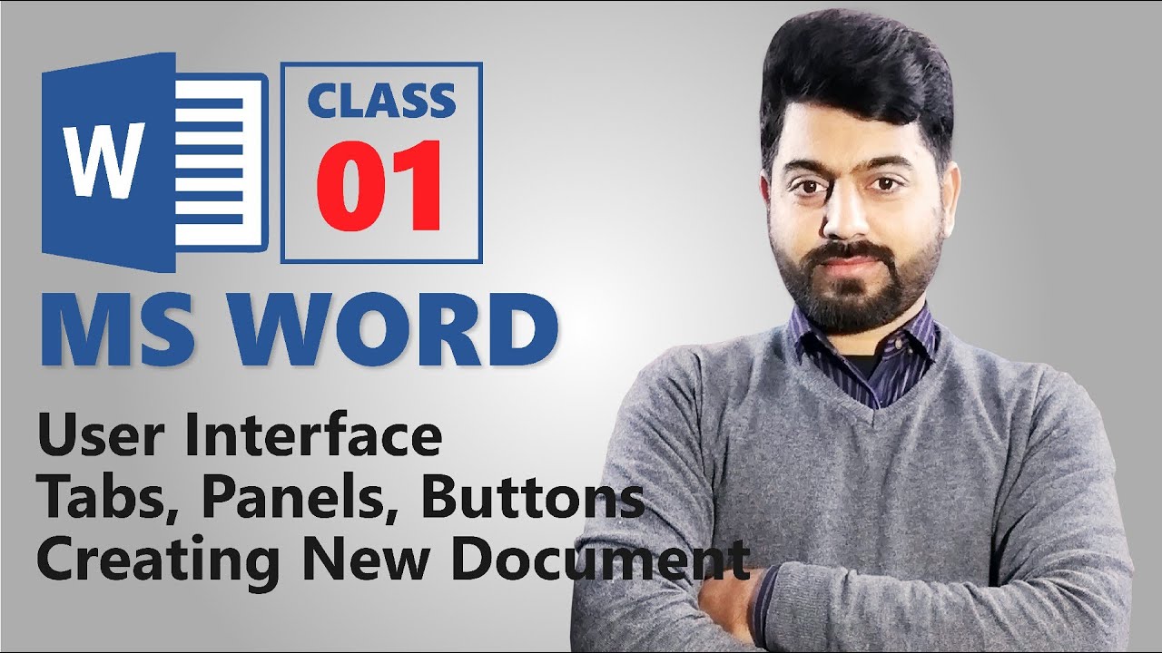 MS Word Training |Class # 01||Startup Basics and Understanding of User ...
