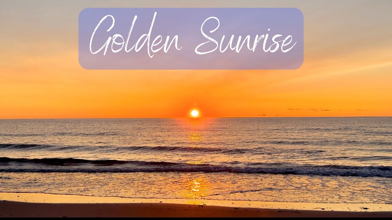 Golden Sunrise with Relaxing Sea Waves - Perfect for Meditation and ...