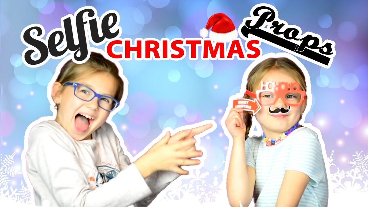 Selfie Christmas Props Make your own Funny Selfie Mask - YouTube