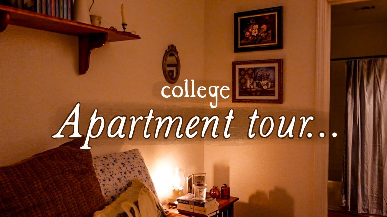 College Apartment Tour! || cozy, warm, & vintage-inspired apartment on ...