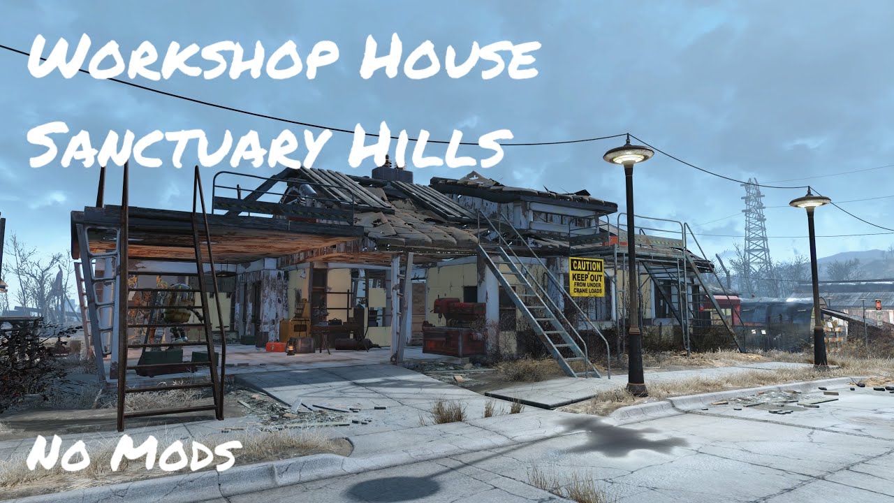 Workshop House & Boxcar Cabin, Sanctuary Hills Settlement Tour (No Mods ...