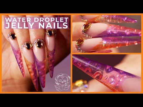 Water Droplet Nail Art Effect with Jelly Top Coat - YouTube