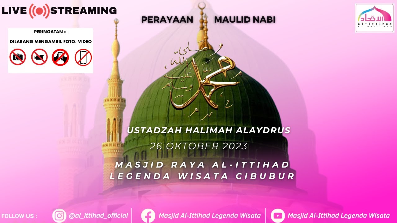 🔴 LIVE | MT Muslimah Spesial Maulid Nabi Muhammad SAW | Ustadzah ...
